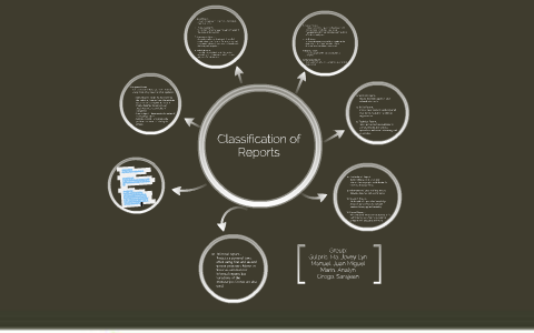 Classification of Reports by Jhobii Gulpric on Prezi