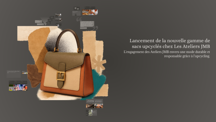 Lancement de la nouvelle gamme de sacs upcyclés chez Les Ateliers JMB ...