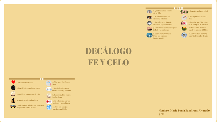 DECÁLOGO FE Y CELO by maria paula zambrano alvarado on Prezi