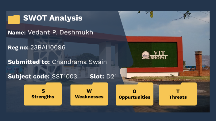 SWOT Analysis - SST by Vedant Padmakar Deshmukh 23bai10096 on Prezi