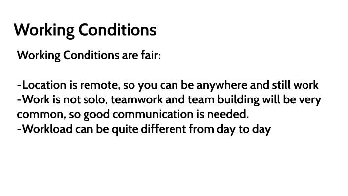 Working Conditions by Noah C on Prezi