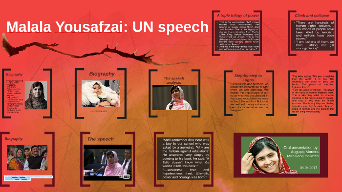 Malala Yousafzai's UN speech by Madalena Colimão on Prezi