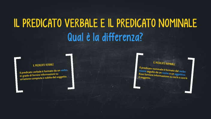Il predicato verbale e il predicato nominale by barbara Lanzolla on Prezi
