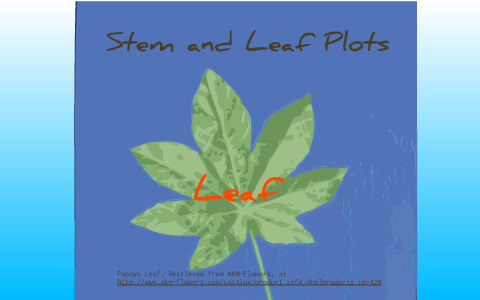 Stem and Leaf Plots, Mean, Median, Mode by alex lim