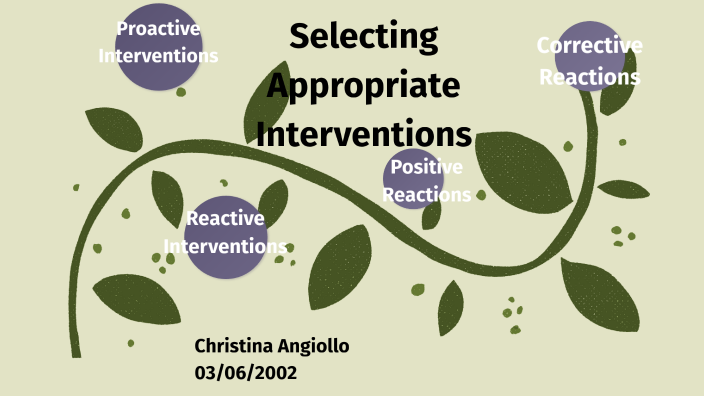 Selecting Appropriate Interventions by Christina Angiollo on Prezi