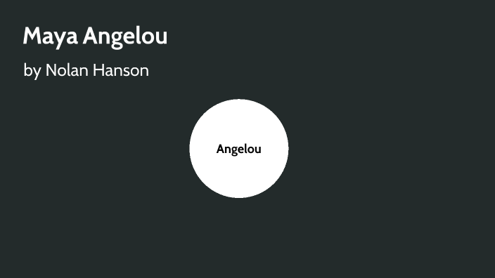 Maya Angelou by Nolan Hanson on Prezi