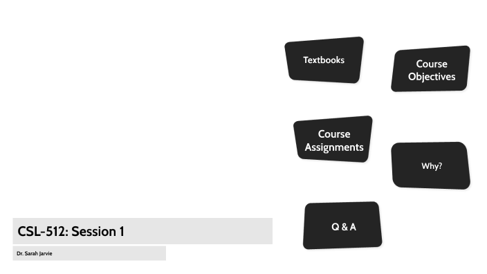 CSL-512 Session 1 by Sarah Jarvie on Prezi