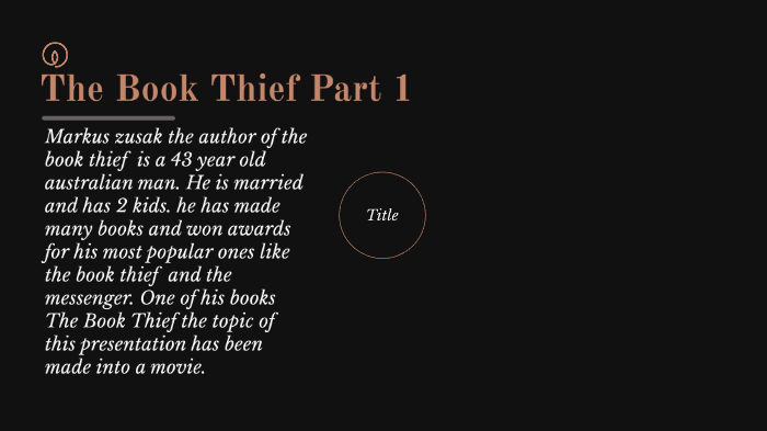 the book thief part 1 by Finn Qualls on Prezi