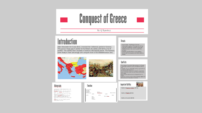 Roman Conquest of Greece by AJ Ramirez on Prezi