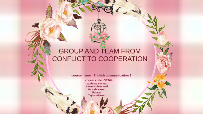 GROUP AND TEAM FROM CONFLICT TO COOPERATION by H.M N on Prezi