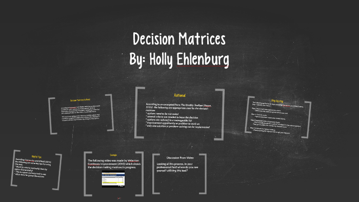 Decision Matrices by on Prezi