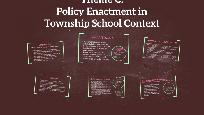Theme C: Policy Enactment in Township School Context by Amy Henderson