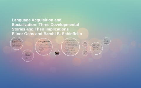 Language Acquisition and Socialization: Three Developmental by Megan ...