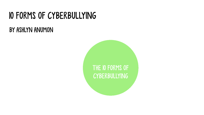 10 FORMS OF CYBERBULLYING by Ashlyn Anumon on Prezi