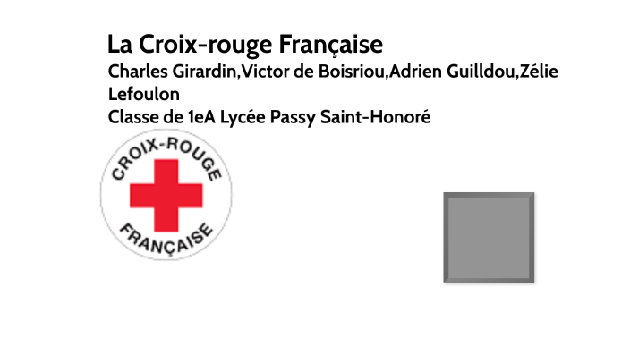 exposé croix rouge by Charles girardin on Prezi