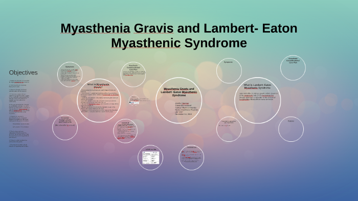 Myasthenia Gravis and Lambert- Eaton Myasthenic Syndrome by Sanaa Mohammed on Prezi