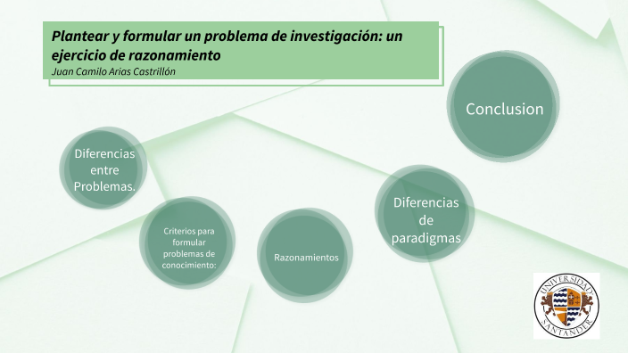 Plantear y formular un problema de investigación: un ejercicio de ...