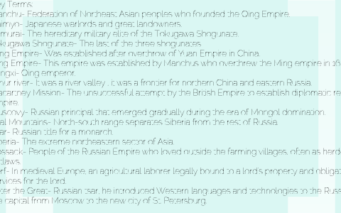 Chapter 20: Northern Eurasia 1500-1800 by Fatima Perez on Prezi