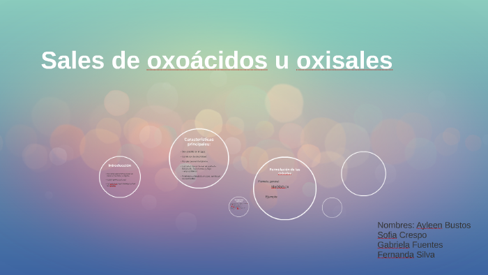 Sales de oxoácidos u oxisales by sofia crespo lopez on Prezi