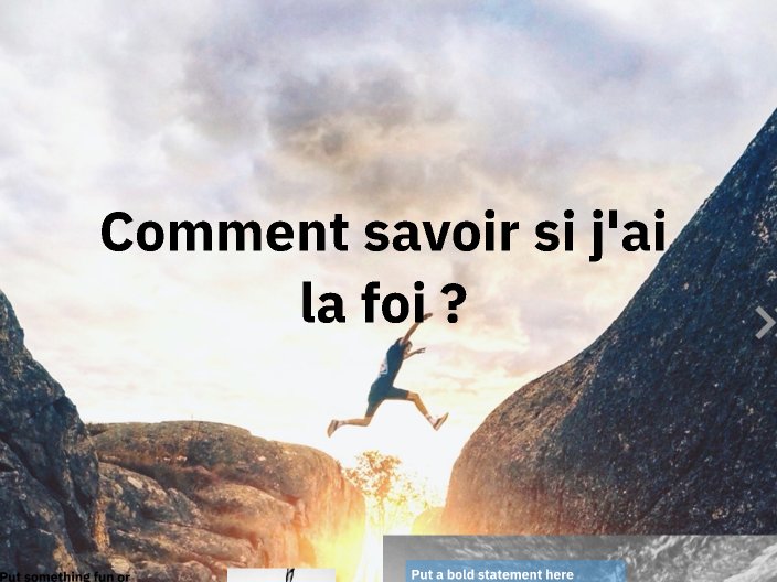 Comment savoir si j'ai la foi ? by Claire Tsopourachvili on Prezi