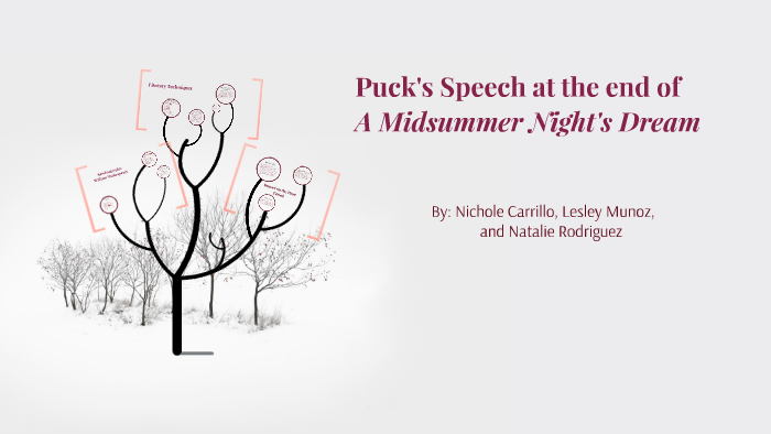 Puck's Speech at the end of A Midsummer Night's Dream by Lesley Munoz ...