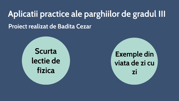 Aplicatii practice ale parghiilor de gradul III by Badita Cezar on Prezi