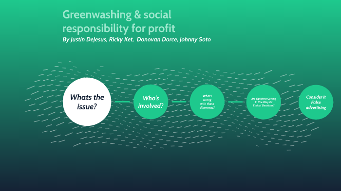 SOCIAL RESPONSIBILITY VS PROFIT GREENWASHING by Donovan Dorce on Prezi