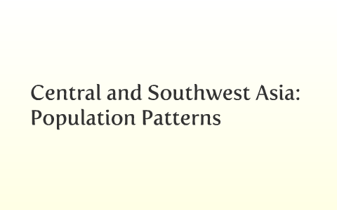 Blk 1 Central and Southwest Asia: Population Density by Westwood ...