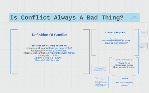 Is Conflict Always A Bad Thing? by on Prezi