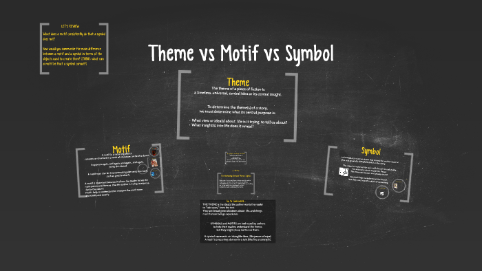 Symbols, Themes, and Motifs by Daniel Cohen on Prezi