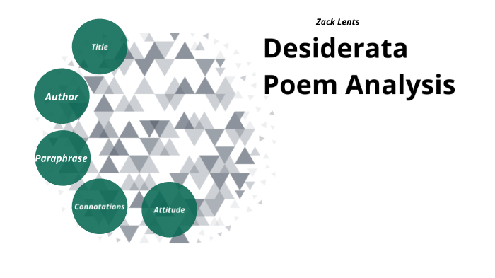 Desiderata by Zackery Lents on Prezi