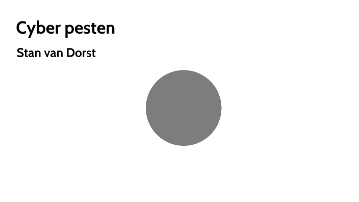 Cyber pesten by stan van Dorst on Prezi