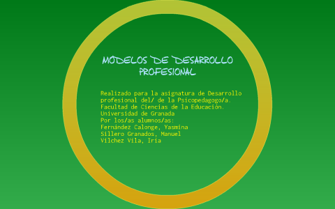 MODELOS DE DESARROLLO PROFESIONAL by Sillero Manuel on Prezi