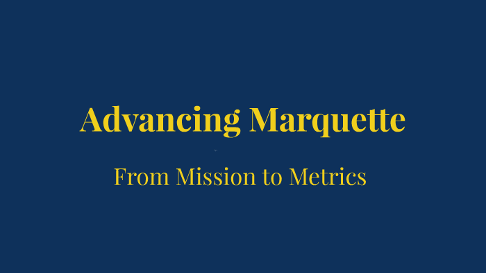 Advancing Marquette by Michael VanDerhoef