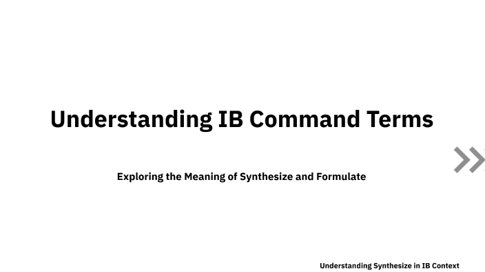 Understanding IB Command Terms by Dhairya Hemani on Prezi