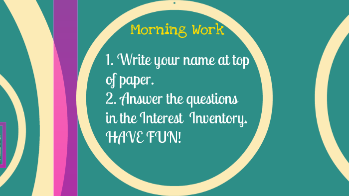 Ms. Stokes - first day of school by Mary Stokes on Prezi