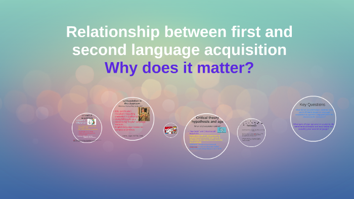 Relationship between first and second language acquisition by Sarah ...