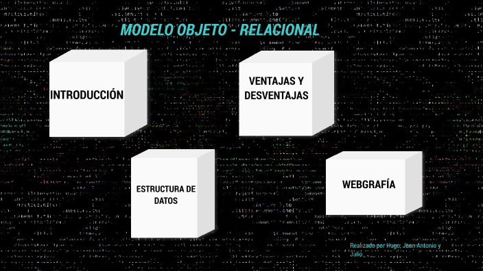 Modelo Objeto - Relacional by Julio Zamora Borrego on Prezi
