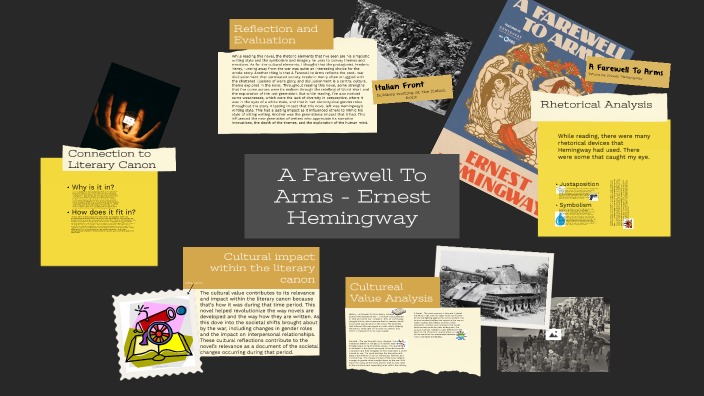 A Farewell To Arms - Ernest Hemingway by Jamison Chang on Prezi