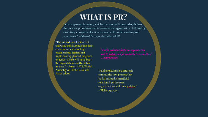 WHAT IS PR? by miglena sandmeier