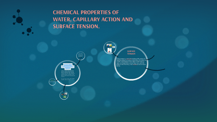 CHEMICAL PROPERTIES OF WATER, CAPILLARY ACTION AND SURFACE T by on Prezi