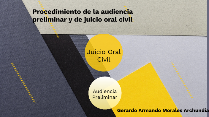 Procedimiento De La Audiencia Preliminar Y De Juicio Oral Civil By