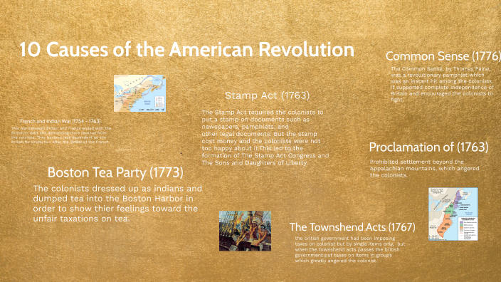 Top 10 Reasons for the American Revolution by DANIEL RYERSON on Prezi
