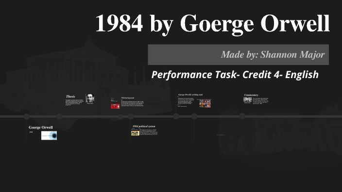 1984 by Goerge Orwell by Shannon Major on Prezi