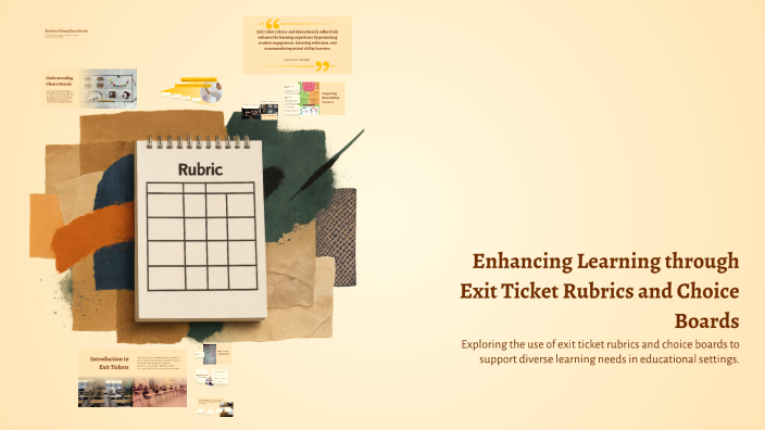 Enhancing Learning through Exit Ticket Rubrics and Choice Boards by ...