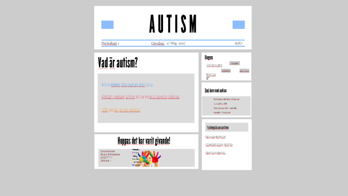 AUTISTISK SYNDROM by Driton Kabashi on Prezi