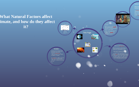 What Natural Factors affect climate, and how do they effect by Carter ...