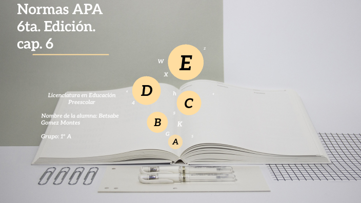 NORMAS APA 6ta. Edición Cap. 6. by Betsabe Gomez on Prezi