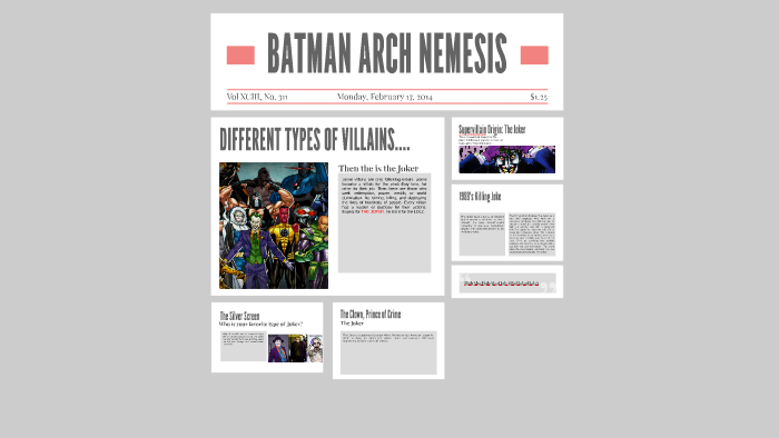 BATMAN ARCH NEMESIS by Aphiwat Potchanant on Prezi