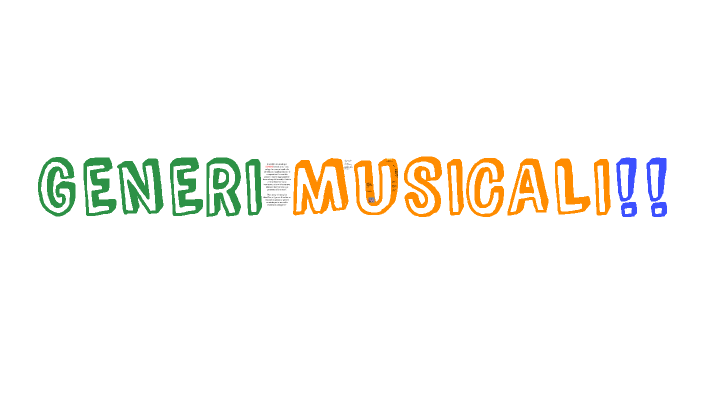 Generi Musicali by Sebastiano Mariani on Prezi
